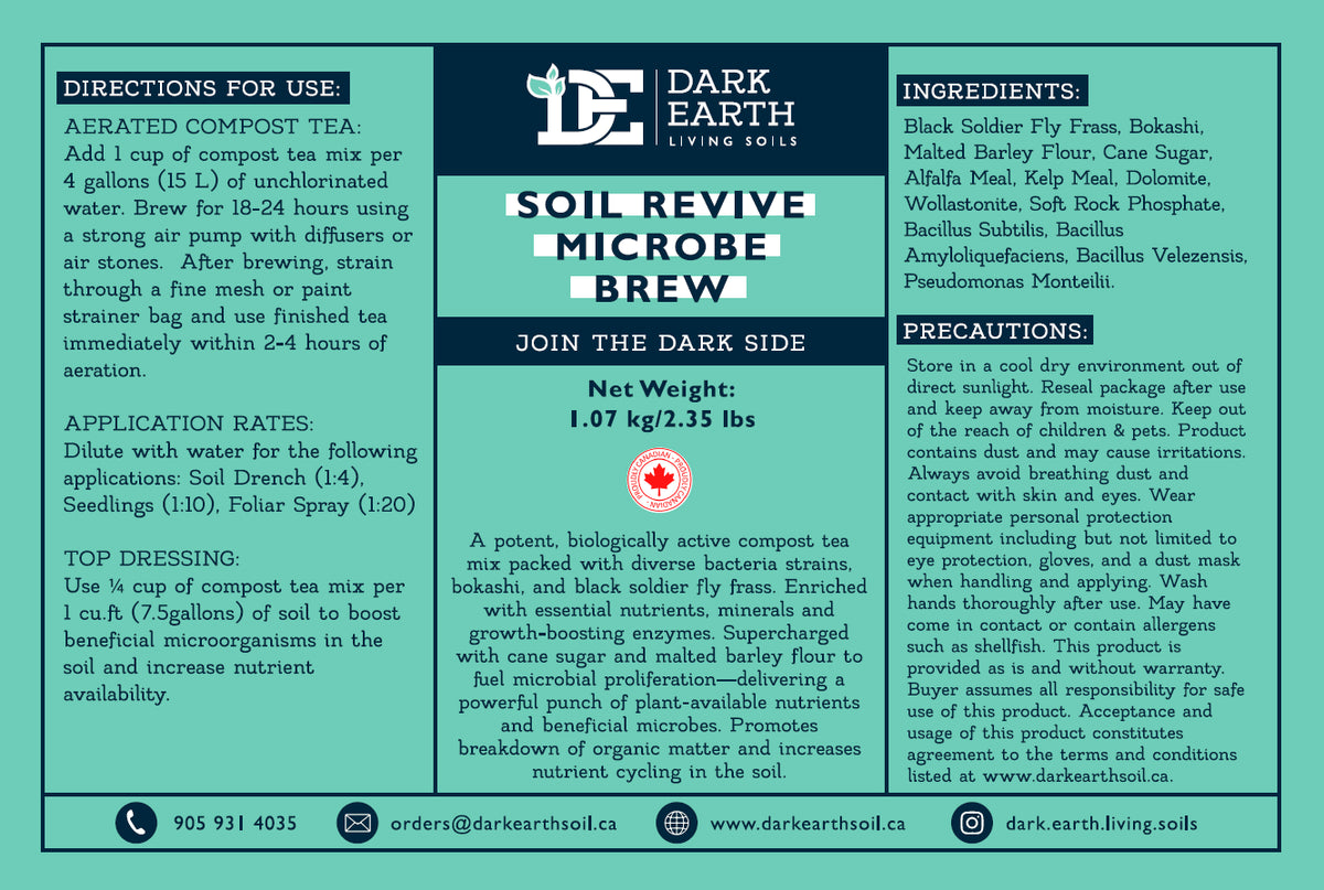 Dark Earth Living Soils Soil Revive Microbe Brew – Nutrient Growth ...