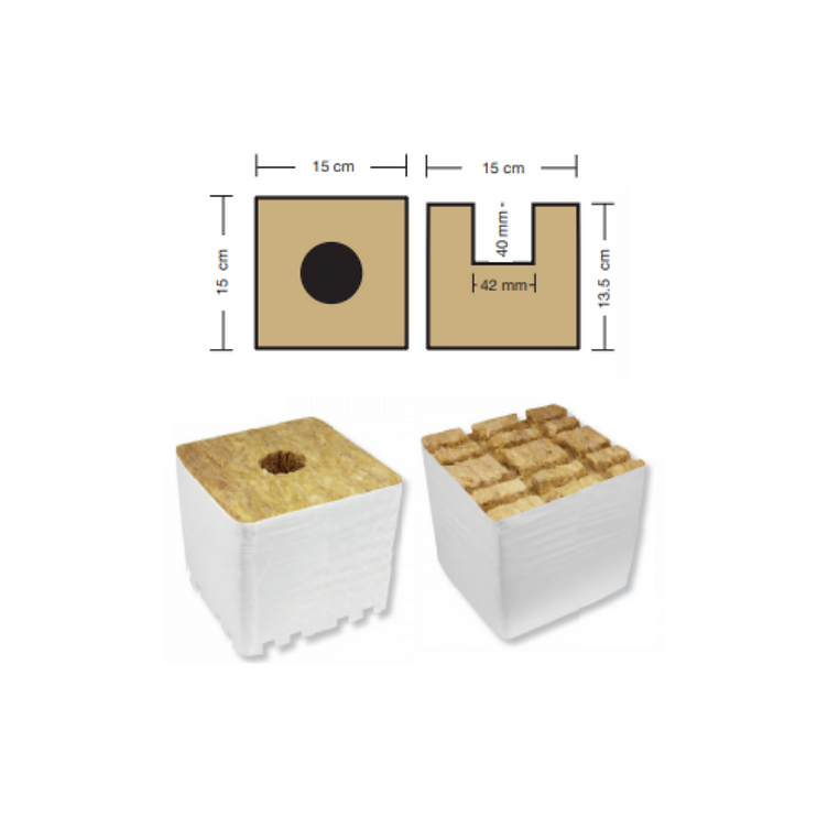 Rockwool Cubes 4X4X4 | Rockwool Cubes | Nutrient Growth Systems Canada